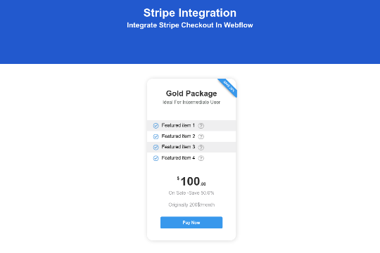 Webflow Stripe Checkout - Webflow